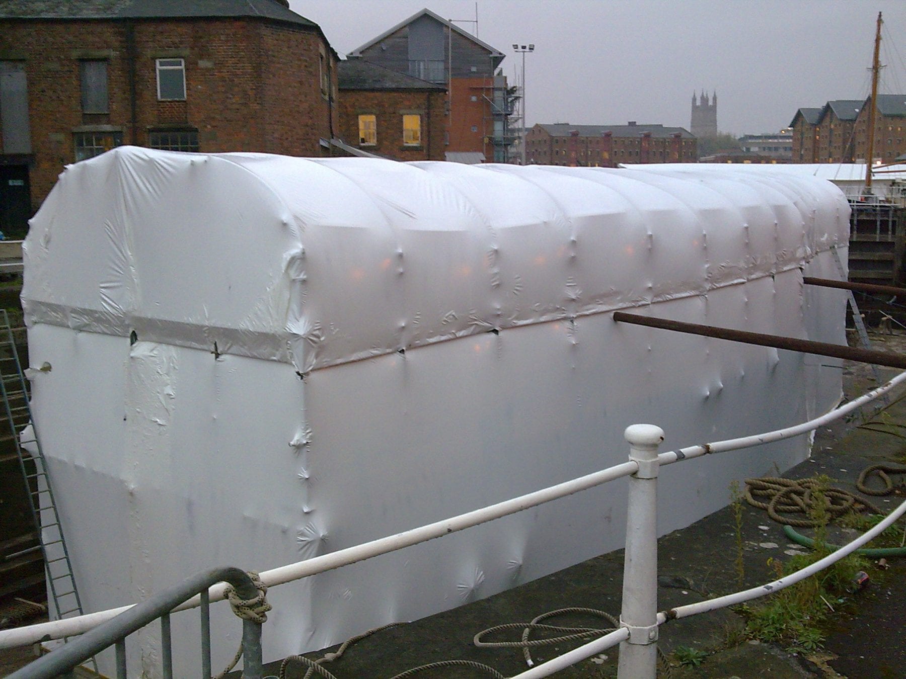 Two shrink wrapped boat tents in just two days! - Tufcoat