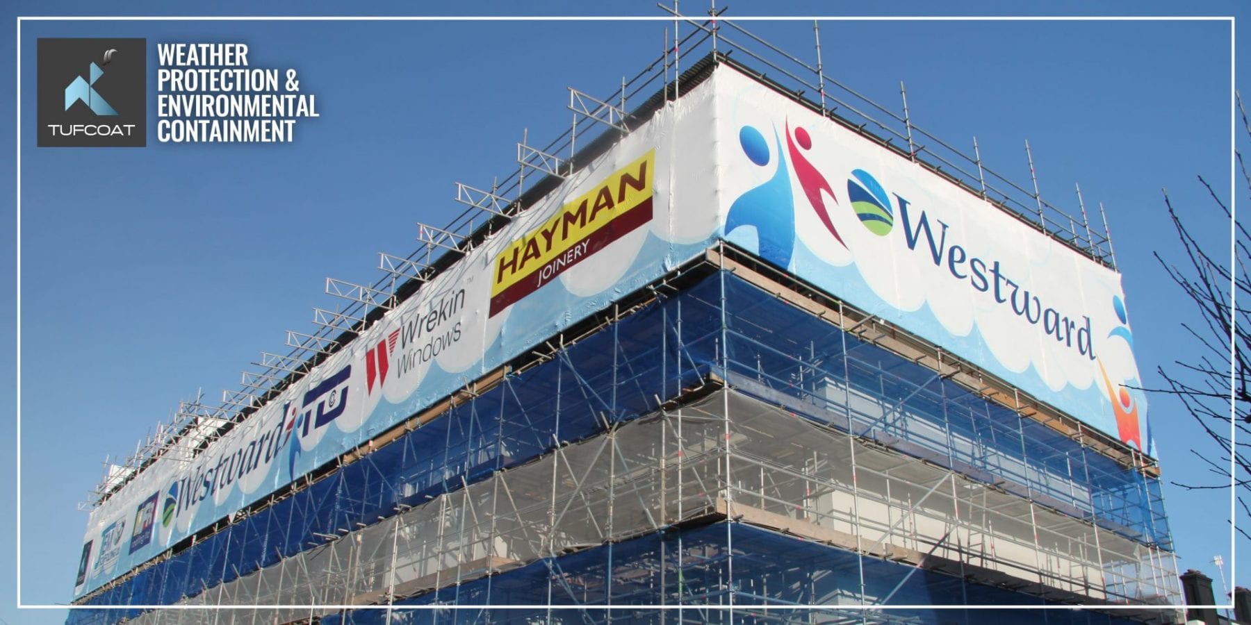 Brand your next scaffold project with Wraphix™ printed shrink-wrap